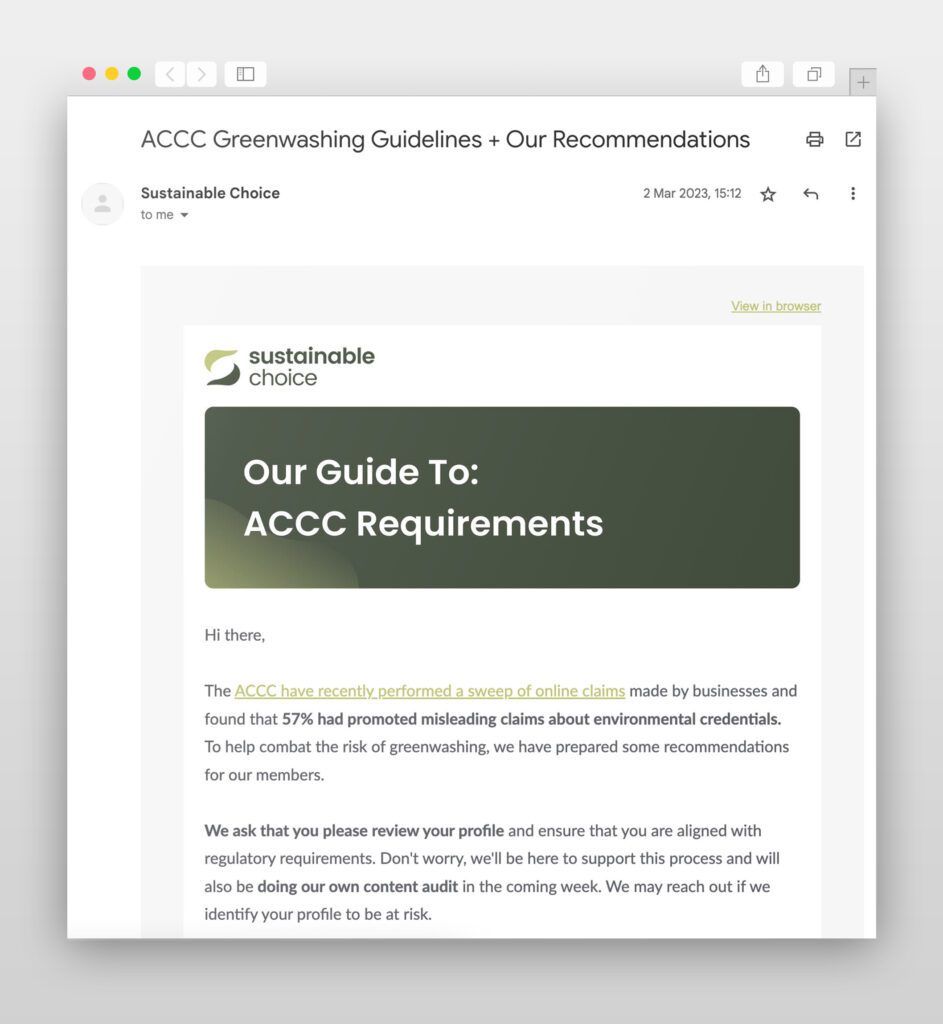 ACCC Greenwashing Crackdown: Our Recommendations ... ACCC Greenwashing Crackdown: Our Recommendations ...
